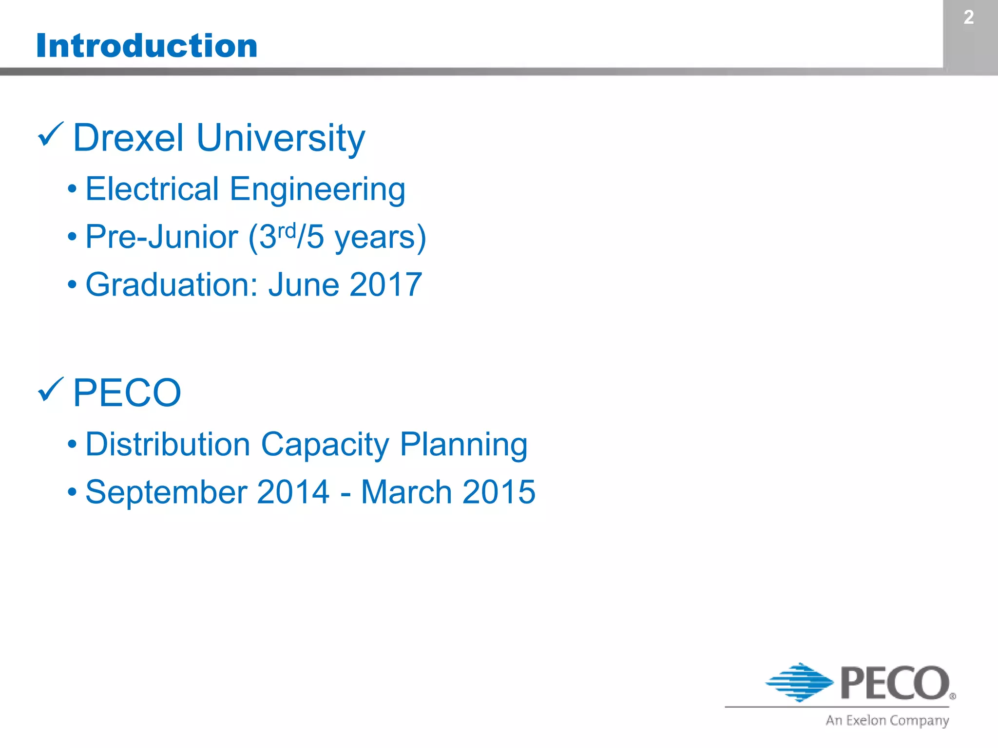 PECO Co-op Presentation-Final | PPT