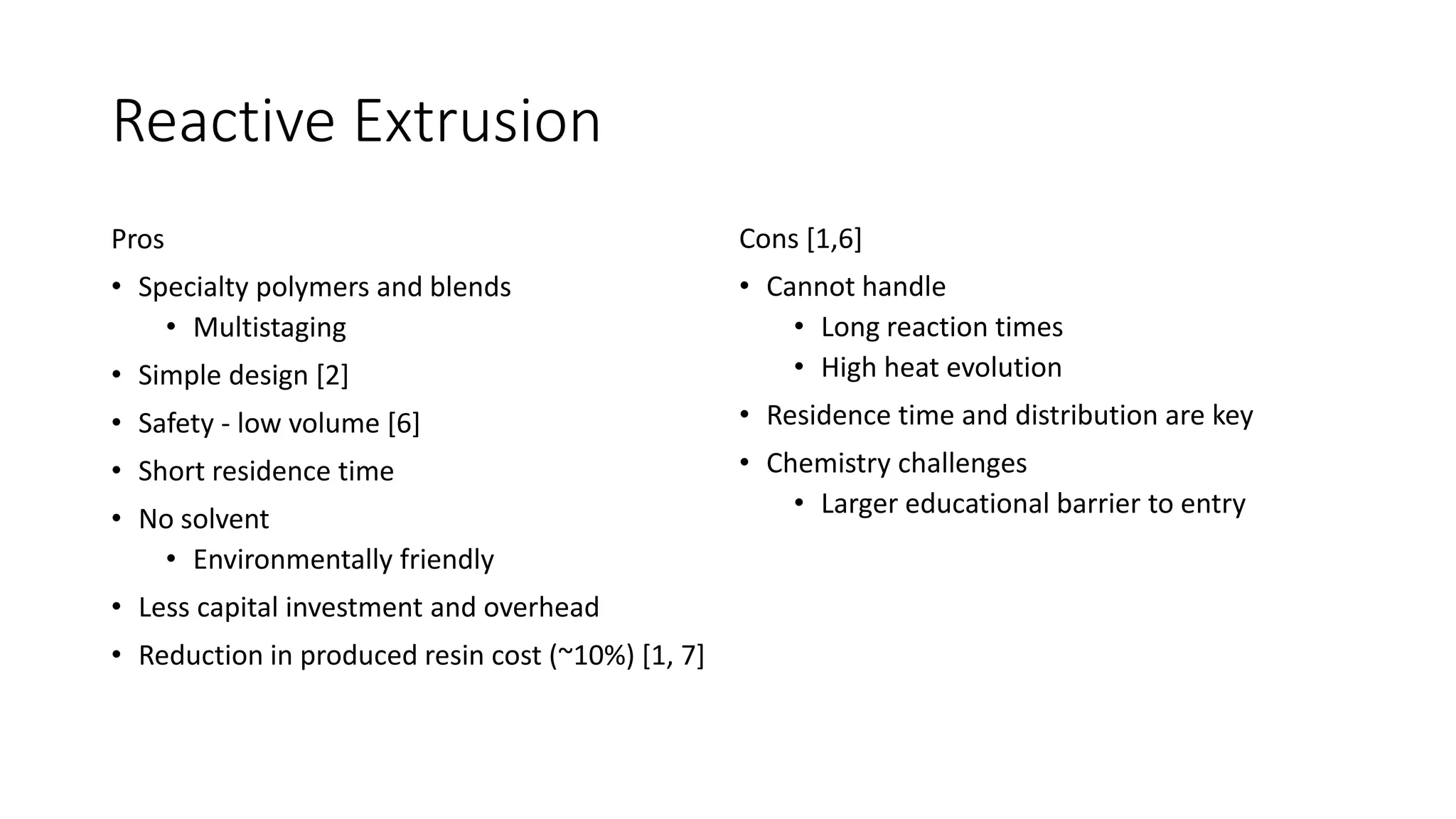 Introduction to Reactive Extrusion | PPTX | Chemistry | Science