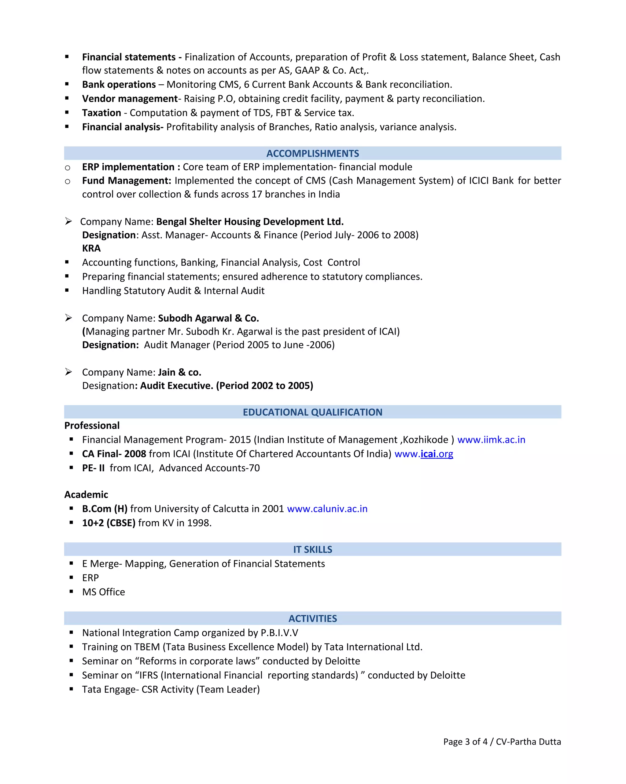 Partha Dutta9 -CV (RS) G | DOC