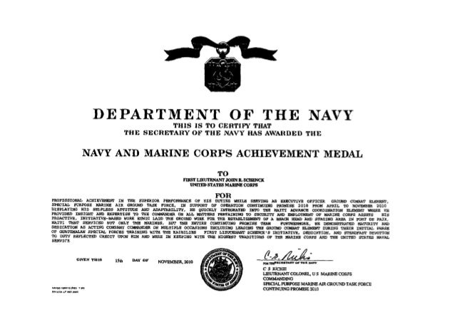 Navy & Marine Corps Achievement Medal