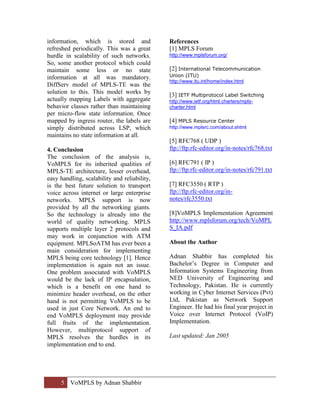 VoMPLS-A paper | PDF | Computer Networking | Computing