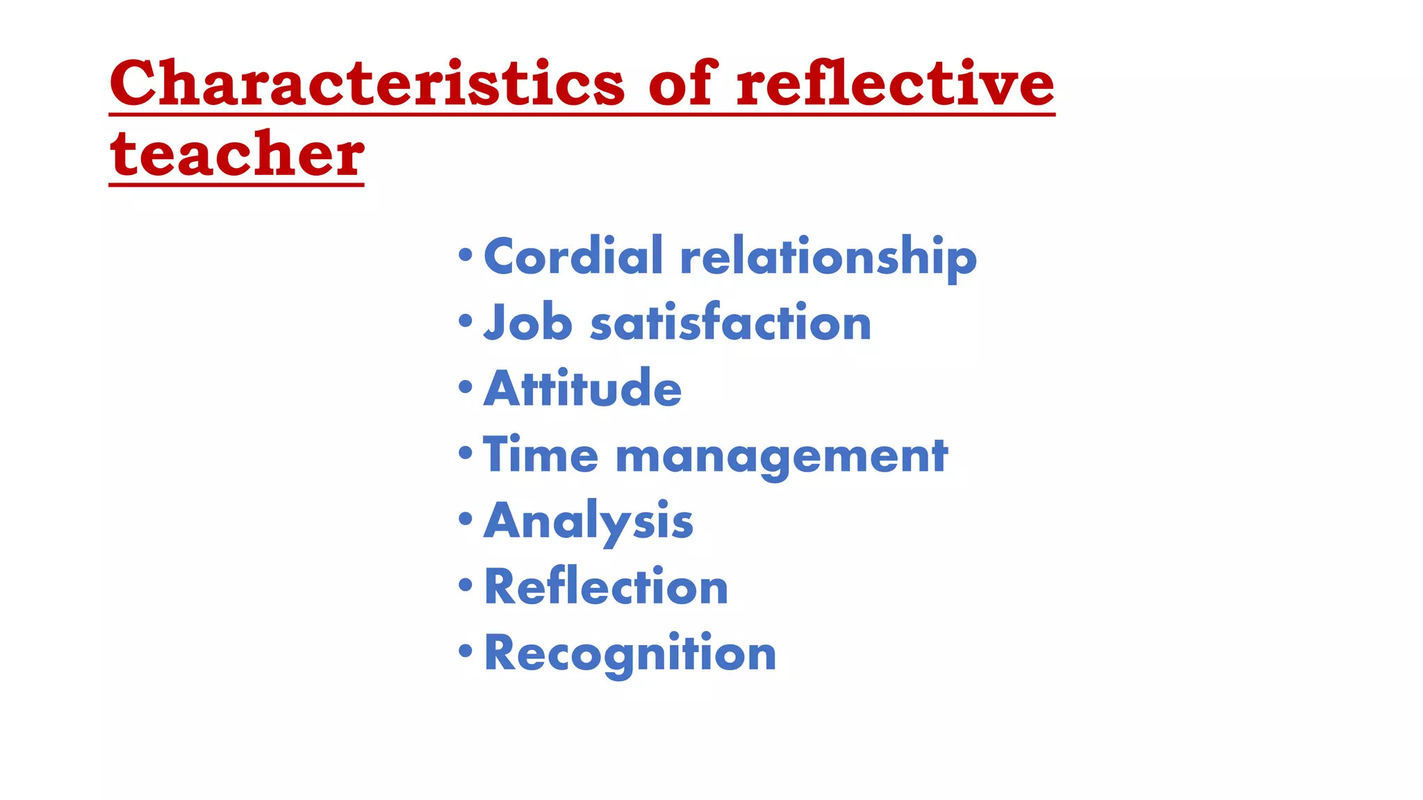becoming a reflective teacher | PPTX