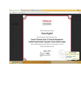 Oracle Certificate | PDF