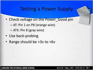 Case, Electricity and Power Supplies | PPT