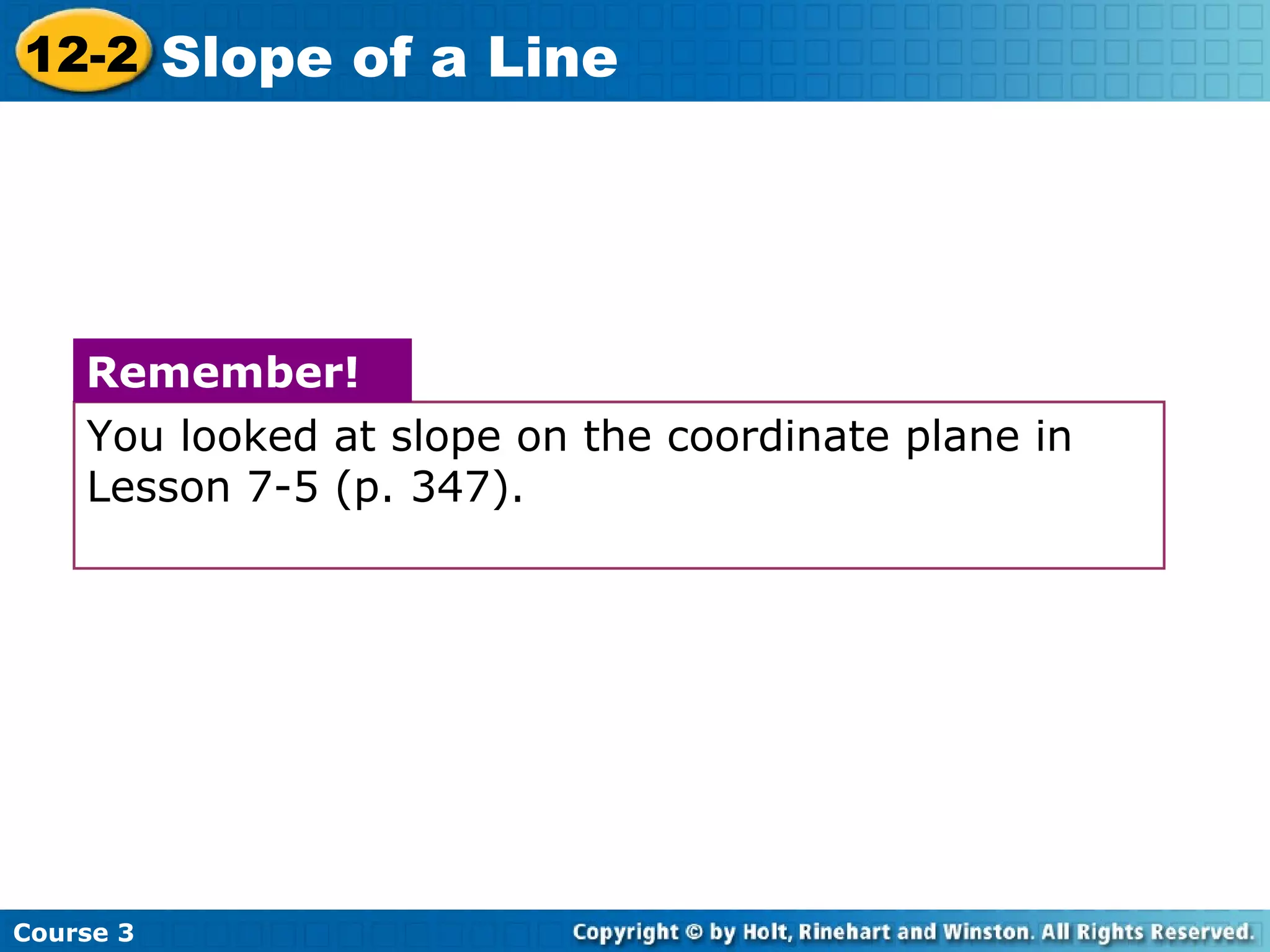 Slope of a Line | PPT