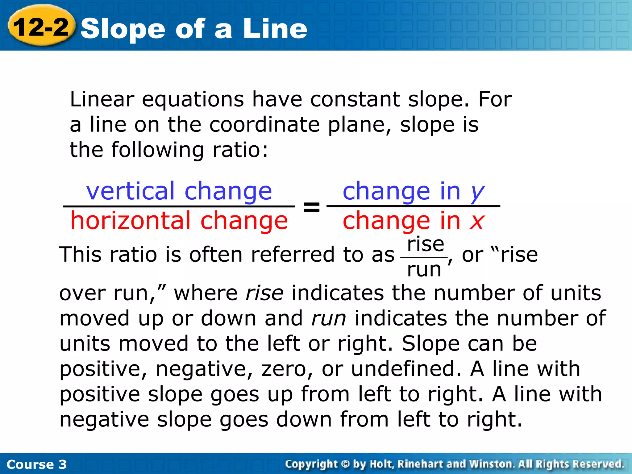 Slope of a Line | PPT