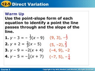 Direct Variation | PPT