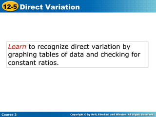Direct Variation | PPT