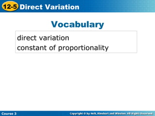 Direct Variation | PPT