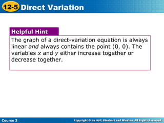 Direct Variation | PPT