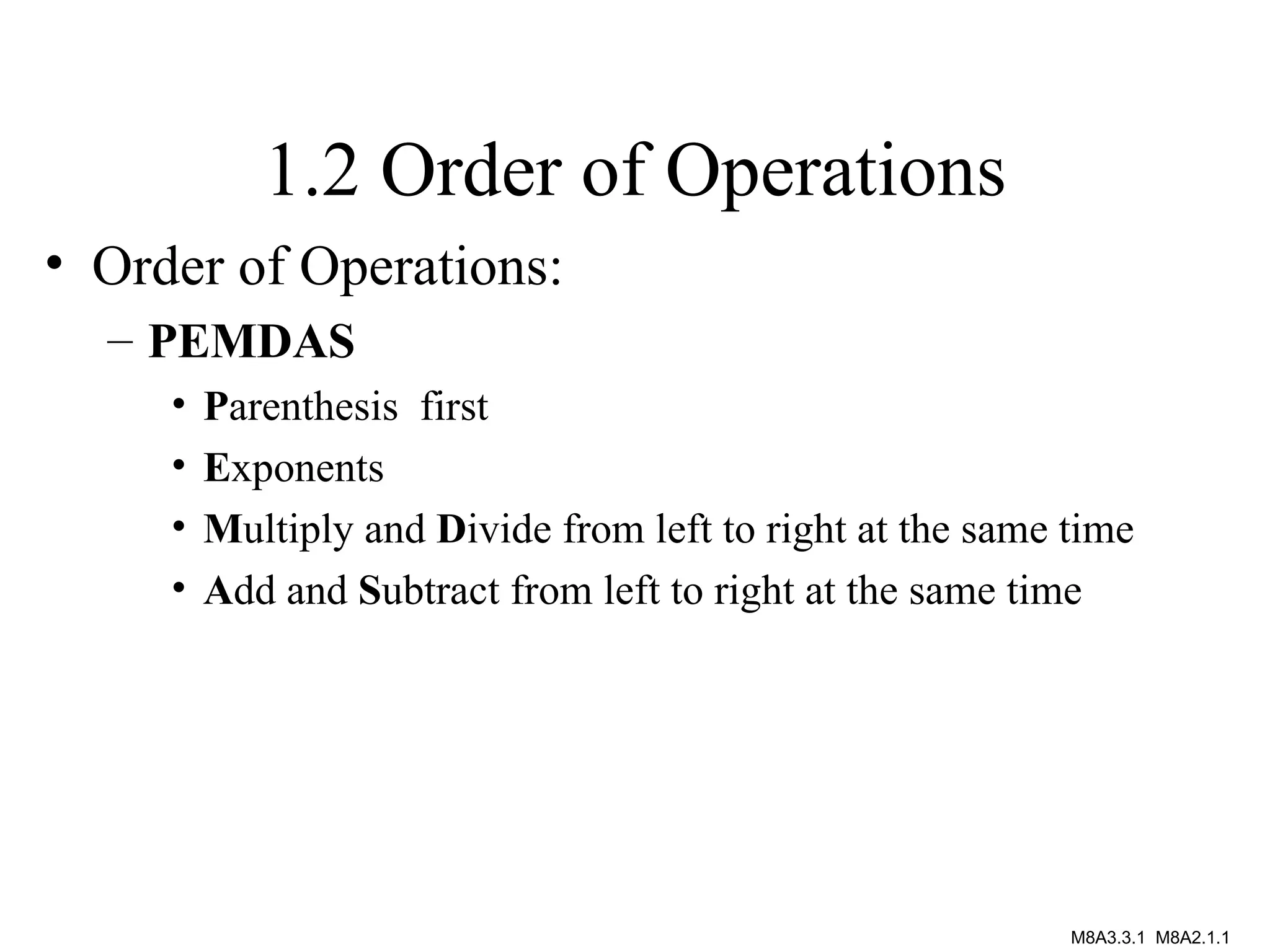 Pre Algebra chapter 1 notes | PPT