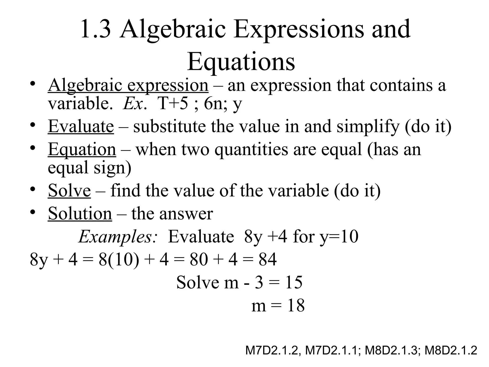 Pre Algebra chapter 1 notes | PPT