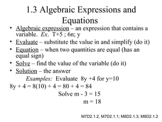 Pre Algebra chapter 1 notes | PPT