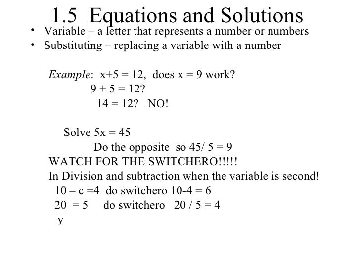 Pre Algebra chapter 1 notes