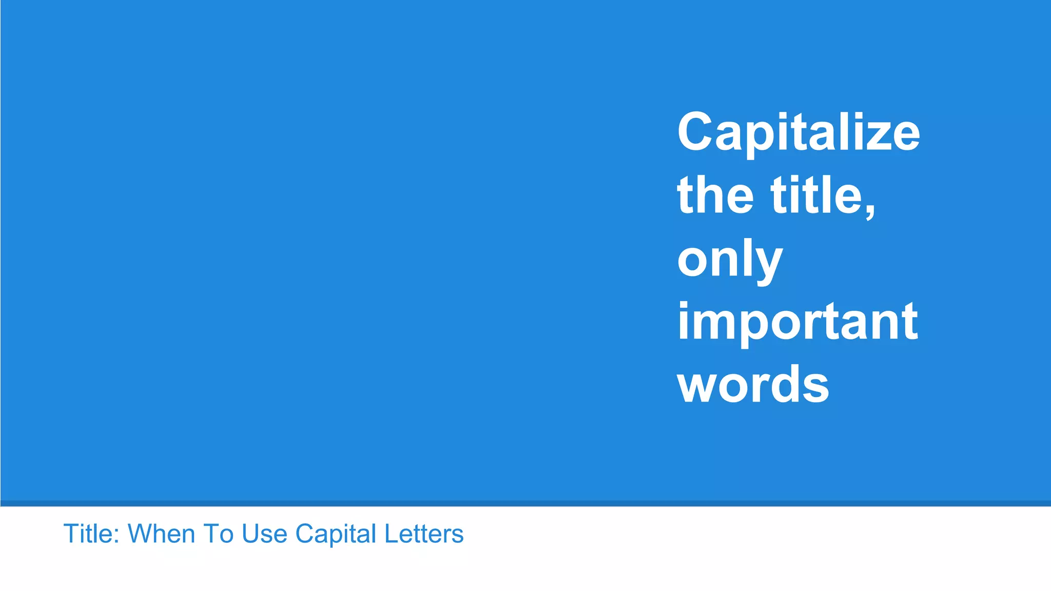 Guidelines for using capital letters | PPTX