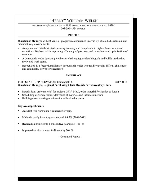 Welsh Resume | PDF