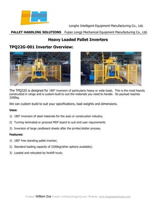 Heavy Loaded Pallet Inverters | PDF