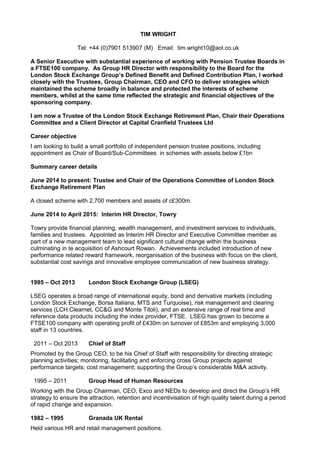 Tim Wright (Pension CV) | DOC