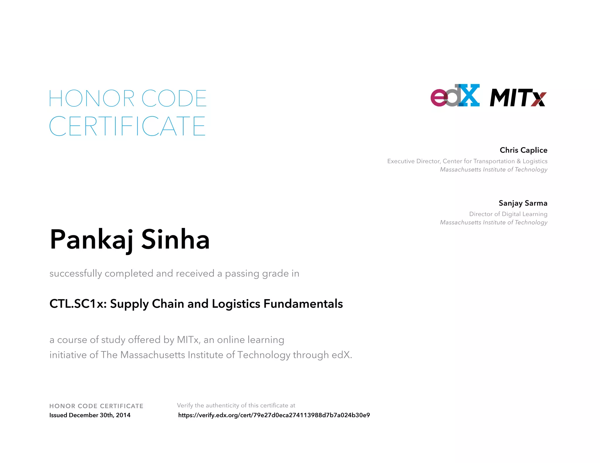 MIT Supply Chain Certificate | PDF
