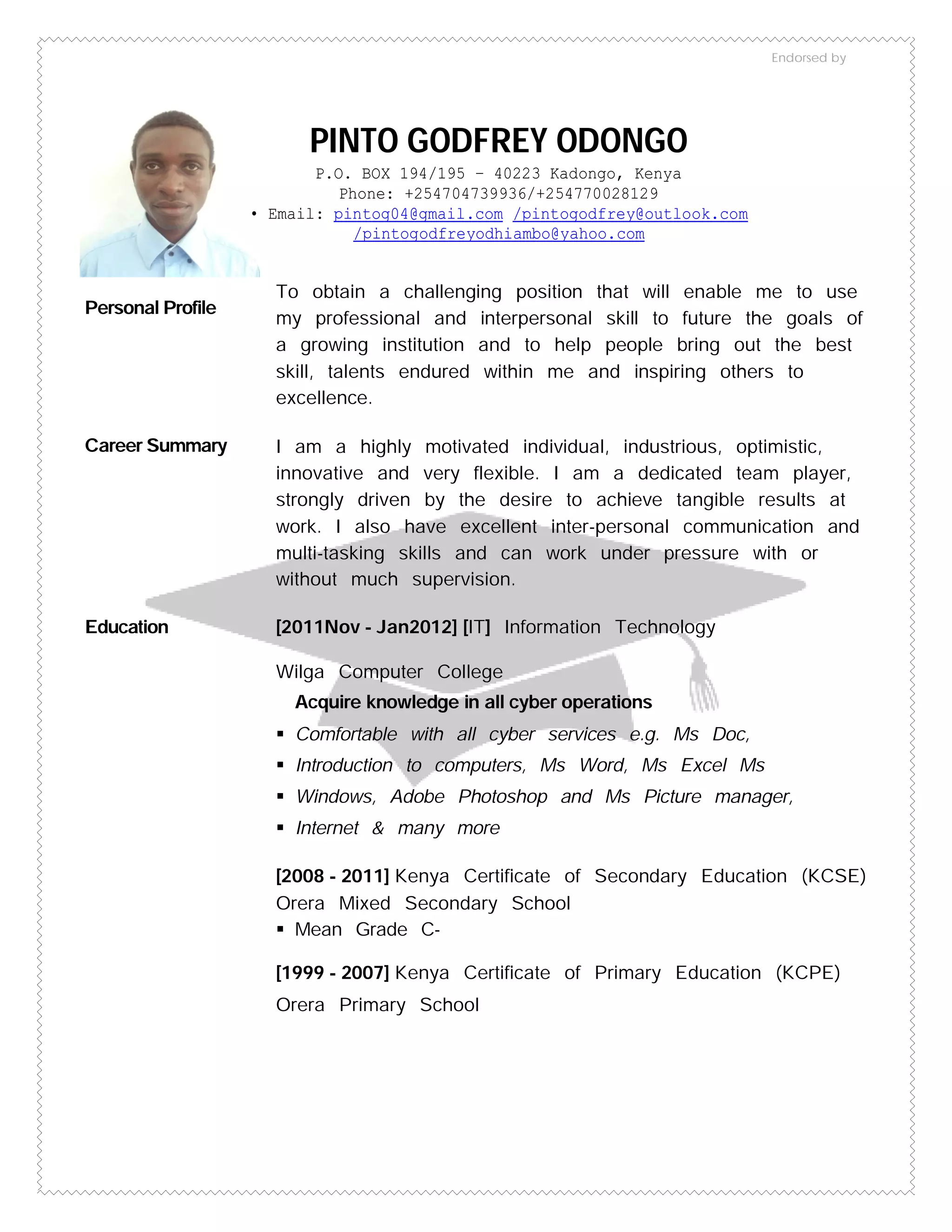 My CV | PDF | Technology & Computing