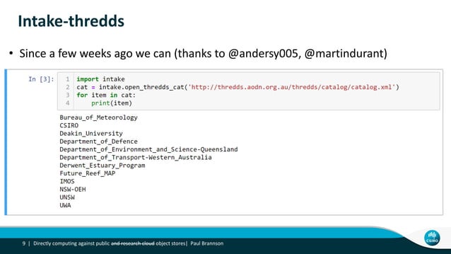 Python analytics from HPC to public object stores | PPT