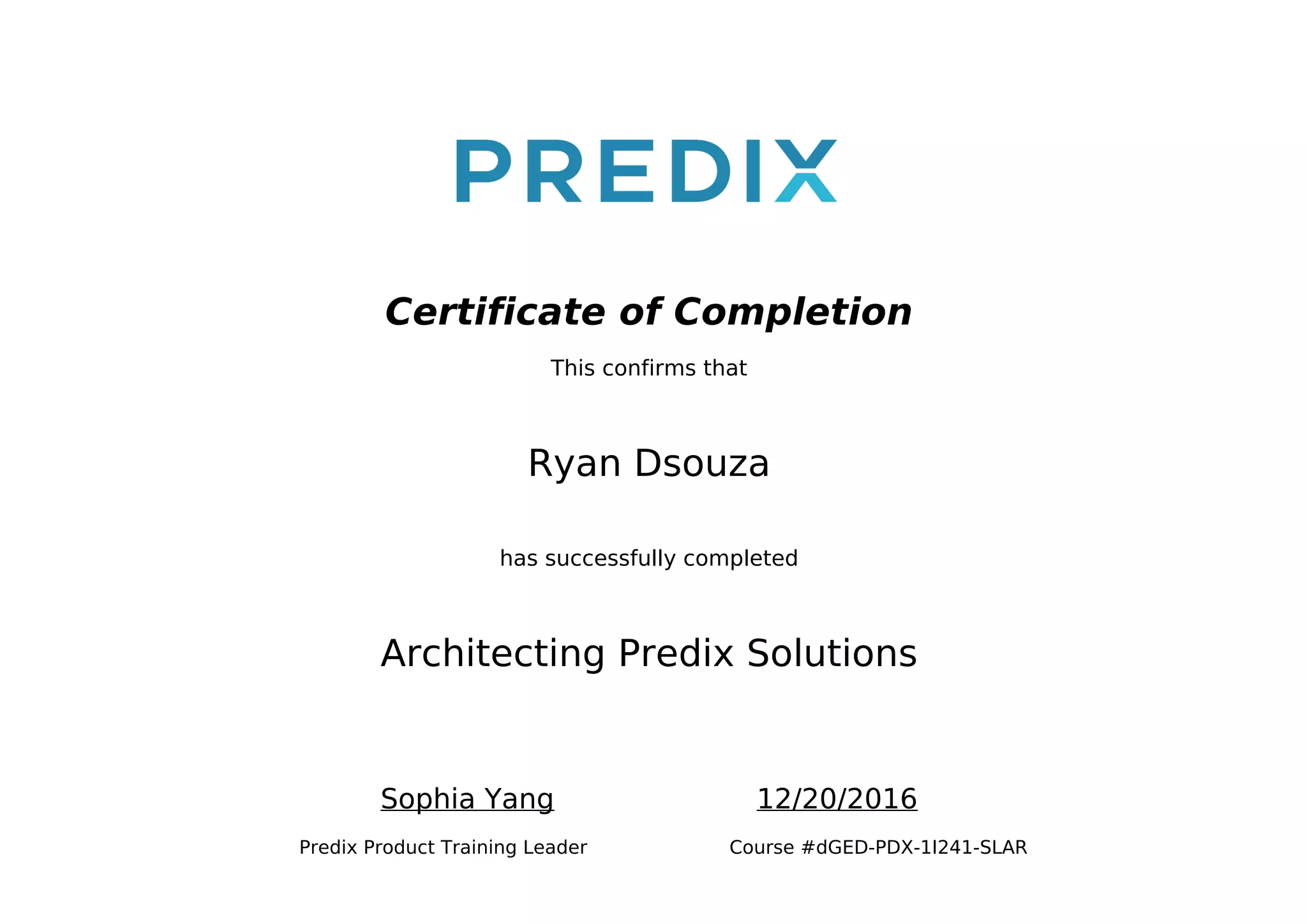 Predix Solution Architect Certificate | PPT