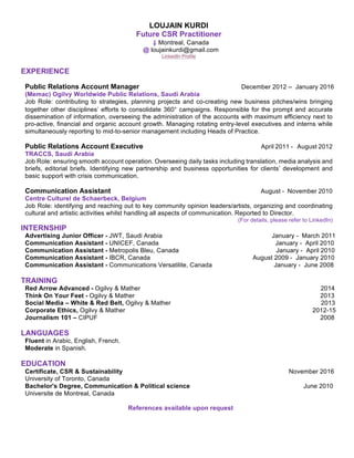 CV_Loujain Kurdi | PDF