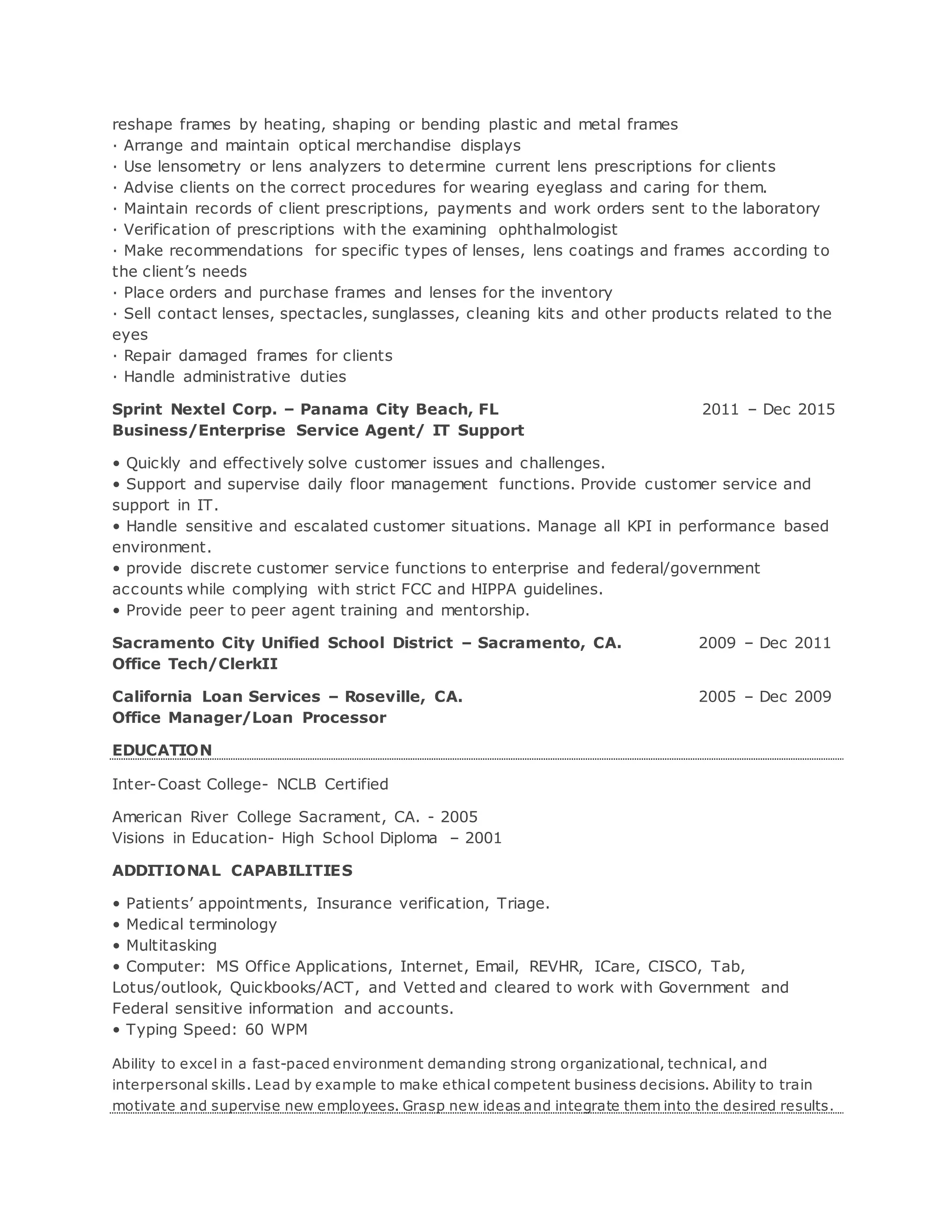 Bridgette Resume 2017 | DOCX