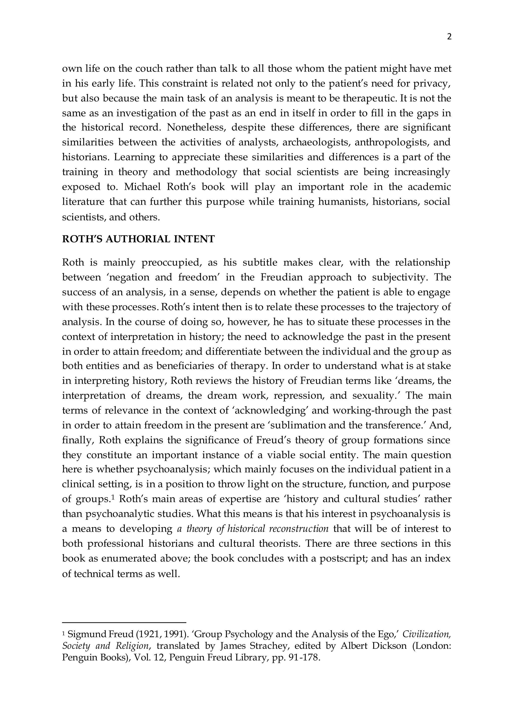 Review of 'Psychoanalysis as History' | DOCX