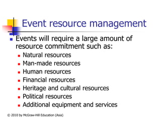 Event tourism in event management course | PPT