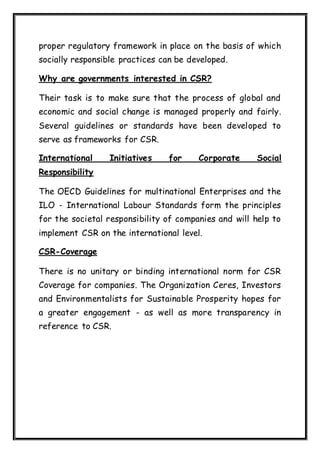 Project on Corporate Social Responsibility | DOCX