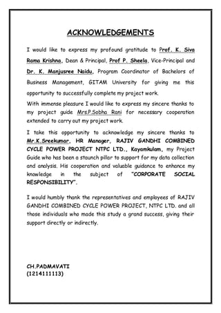 Project on Corporate Social Responsibility | PDF