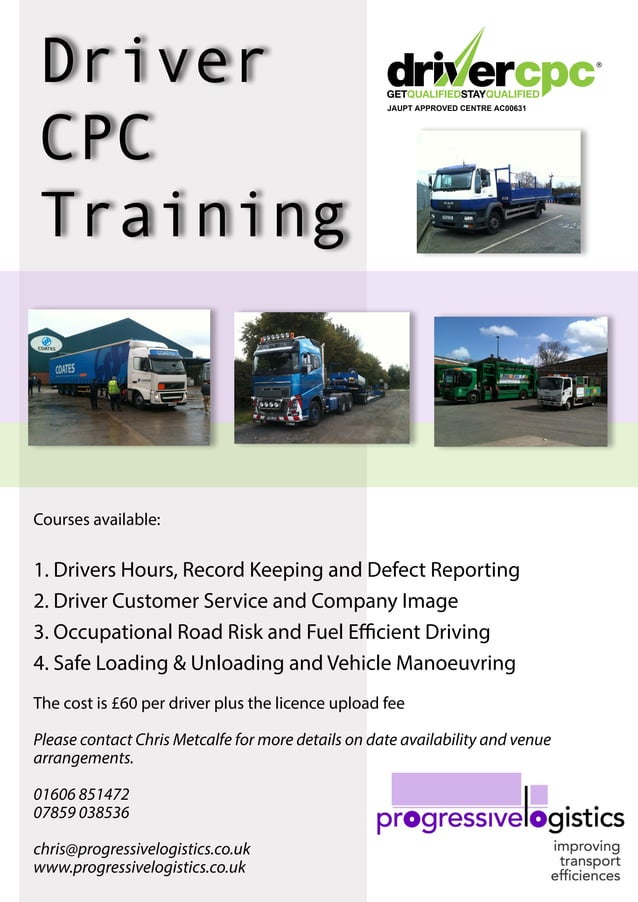 Driver CPC Training Progressive Logistics 2015 | PDF