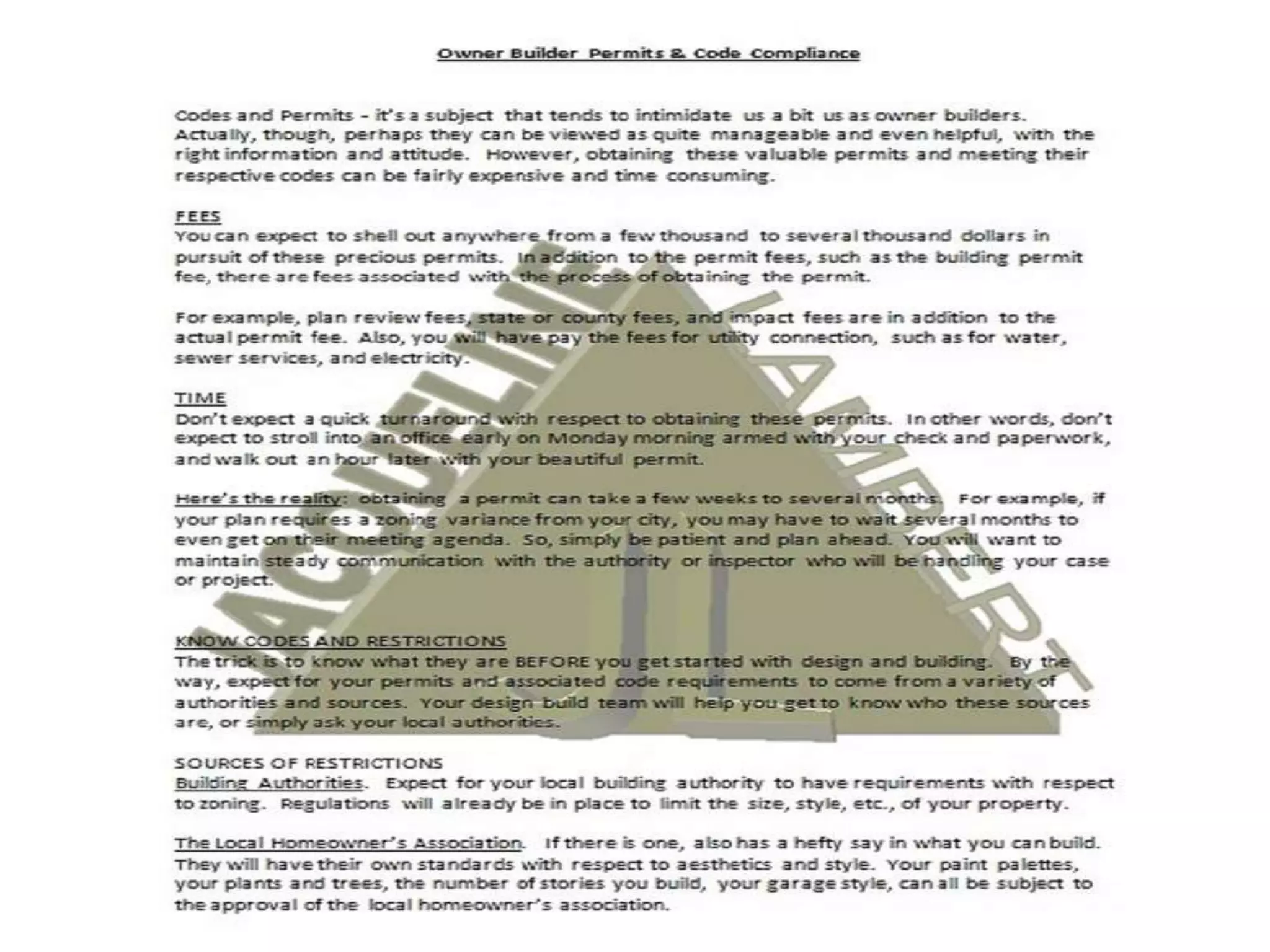 JLWritingSampleG-OwnerBuilderPermitsandCodes | PPT