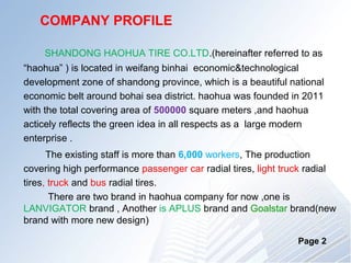 HAOHUA TYRE FACTORY PROFILE | PPT