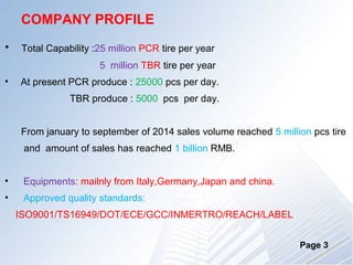 HAOHUA TYRE FACTORY PROFILE | PPT