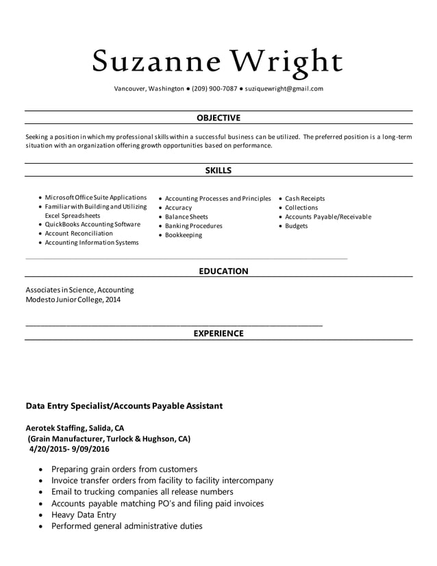 Suzanne Wright Resume 2016 | PDF
