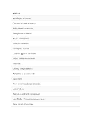 modules of the diploma | PDF