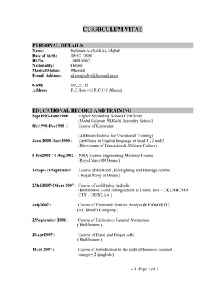 Suleiman CV | DOC