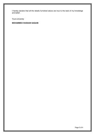 Saqiub - Safety Officer UPDATED | PDF