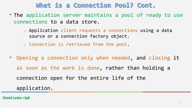 Database Connection Pooling With c3p0 | PPT