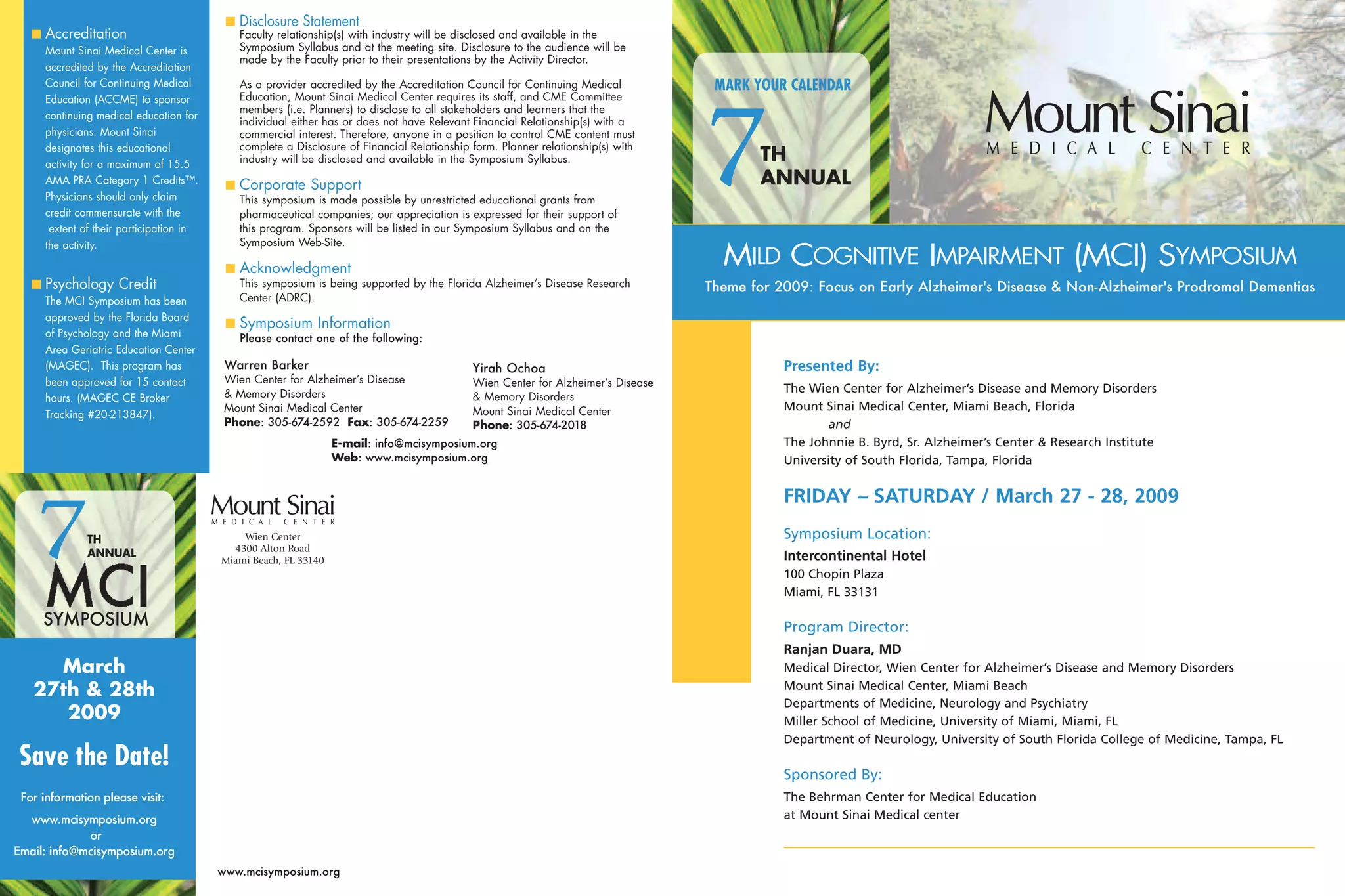 MCI brochure2009 | PPT