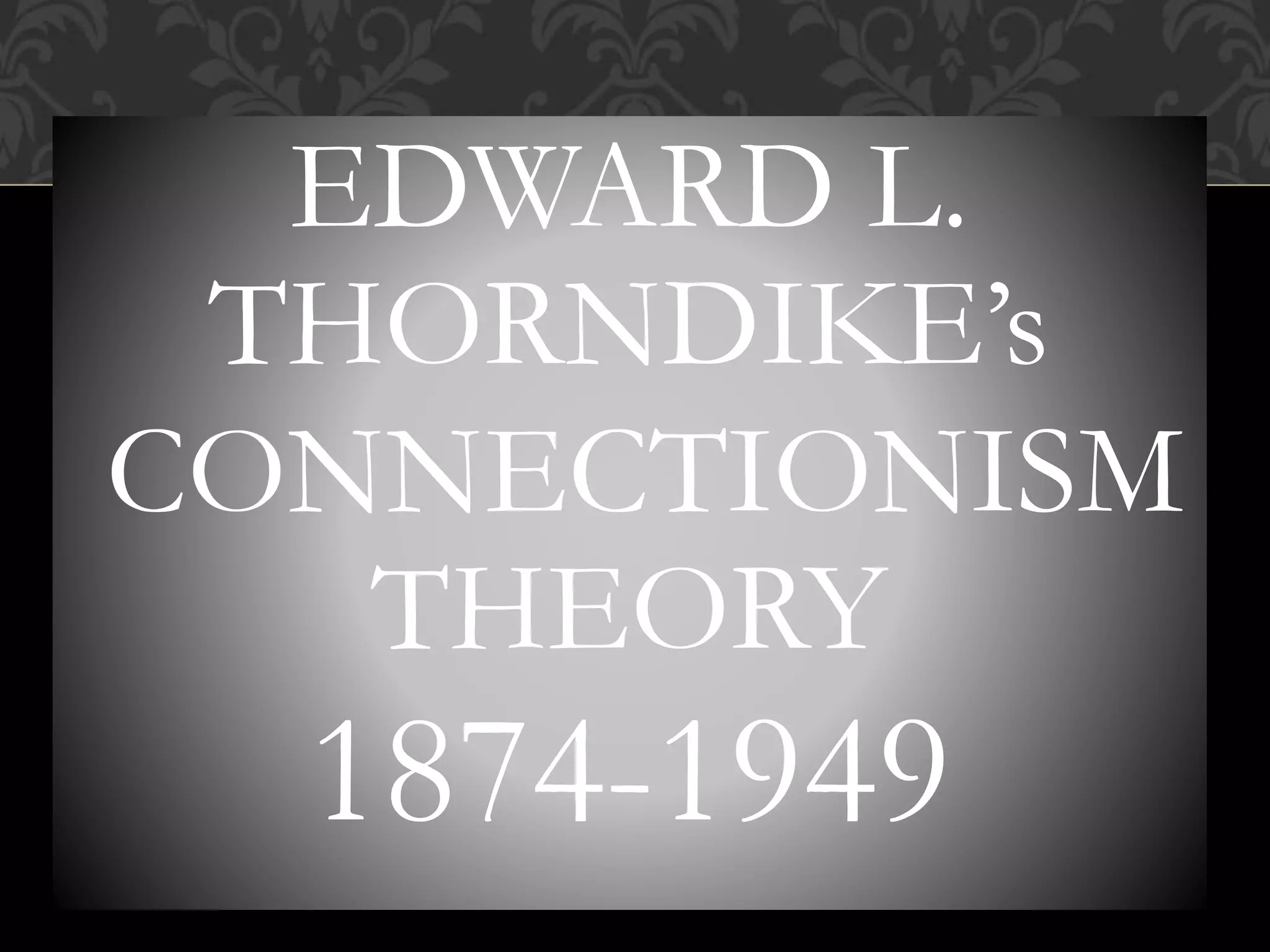 Edward L. Thorndike | PDF