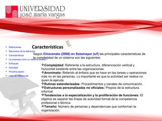 Unidad 4: El sistema organizacional | PPT