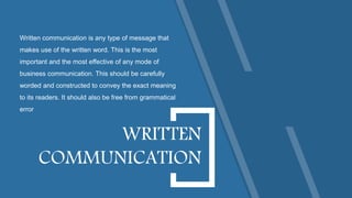 Communication in the workplace | PPT