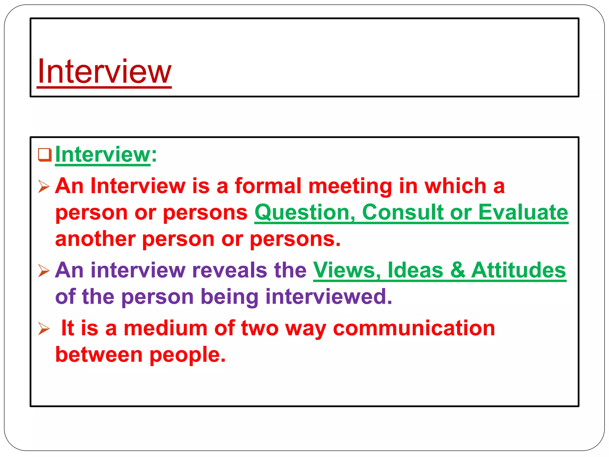 Interview Techniques | PPTX