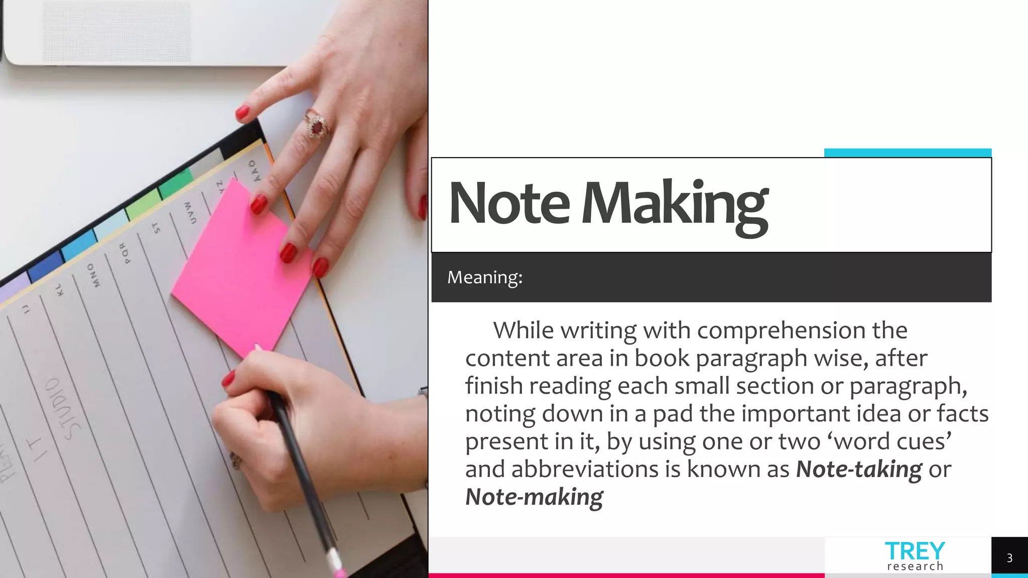C4 note making and summary | PPT