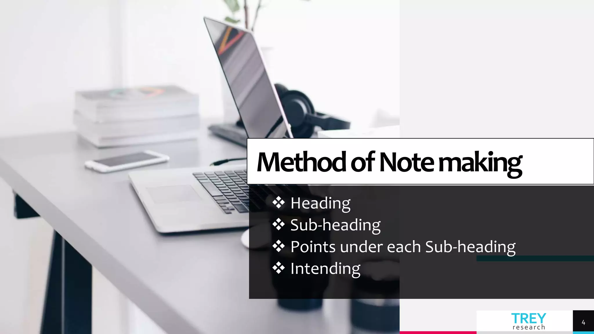 C4 note making and summary | PPT