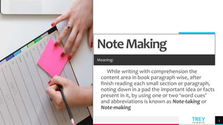 C4 note making and summary | PPT