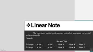 C4 note making and summary | PPT
